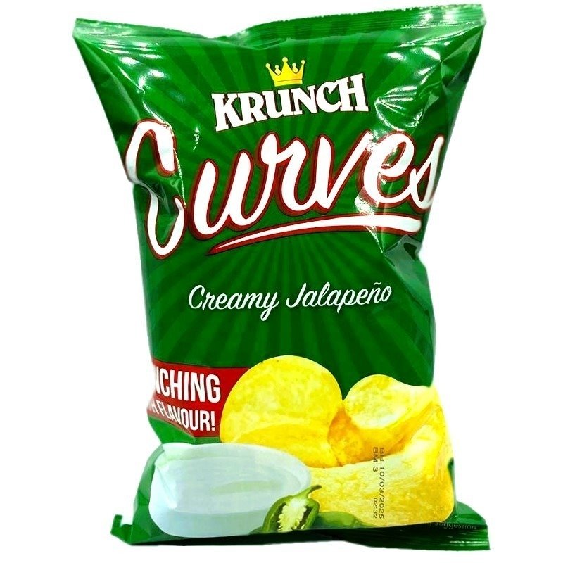 Krunch Curves - Creamy Jalapeno (125G) - Best Before