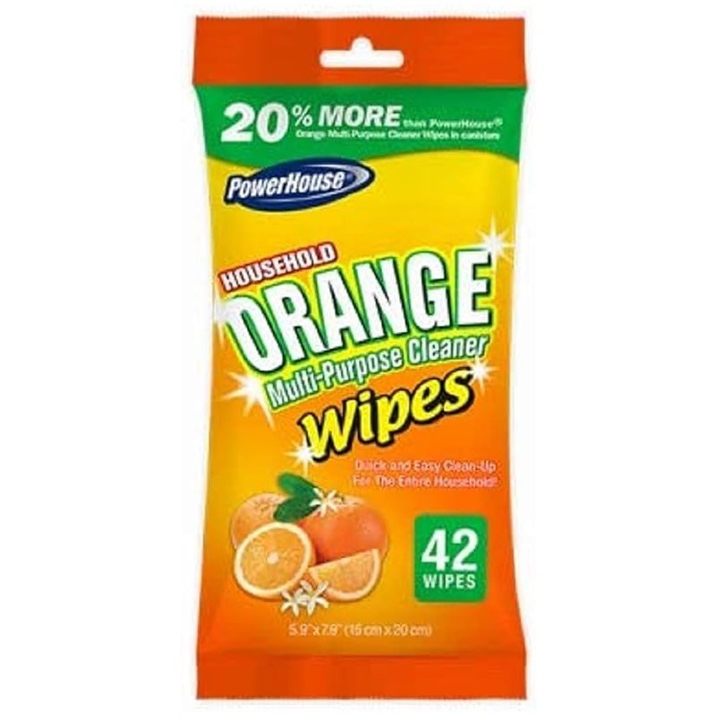 Powerhouse- Orange Wipes (42PC) - Best Before