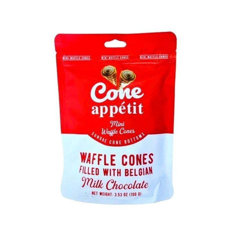 Cone Appetit - Mini Waffle Cones - Milk Choc (100G) - Best Before